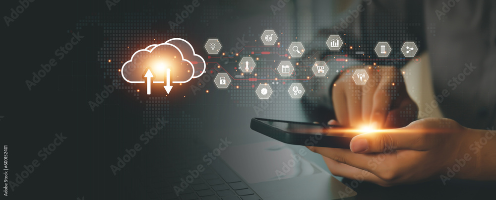 Foto de Cloud documentation and personal information online database ...