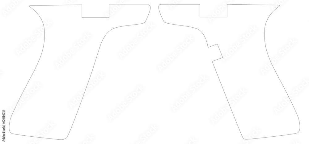 19 Gen 5 Gripper Hand Gun SVG blank template outline or line art file ...