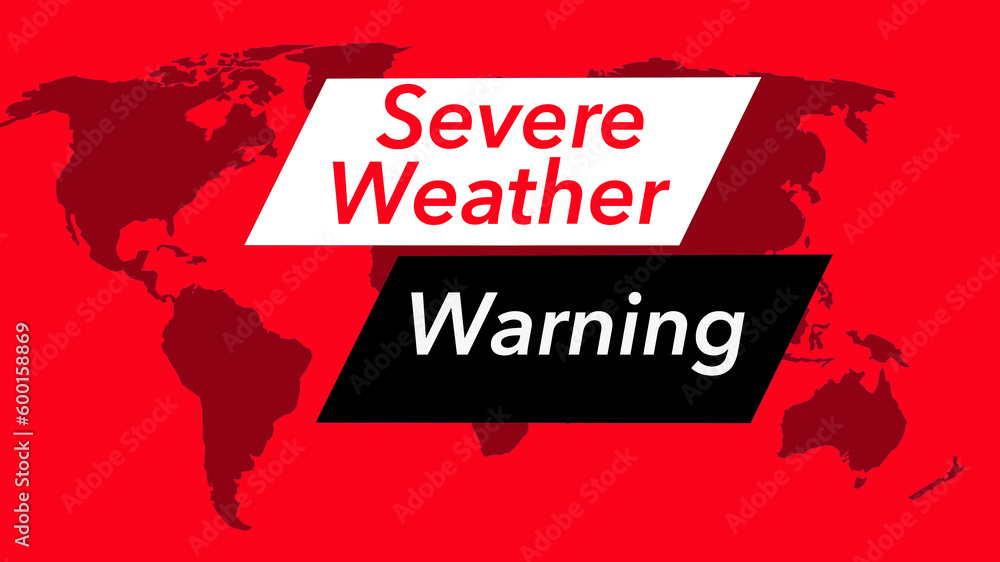 Ilustração do Stock: Severe weather warning. A television weather ...