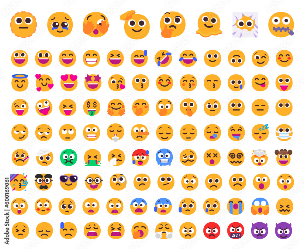 popular emoji face for social media and network. Smileys Emoticons ...