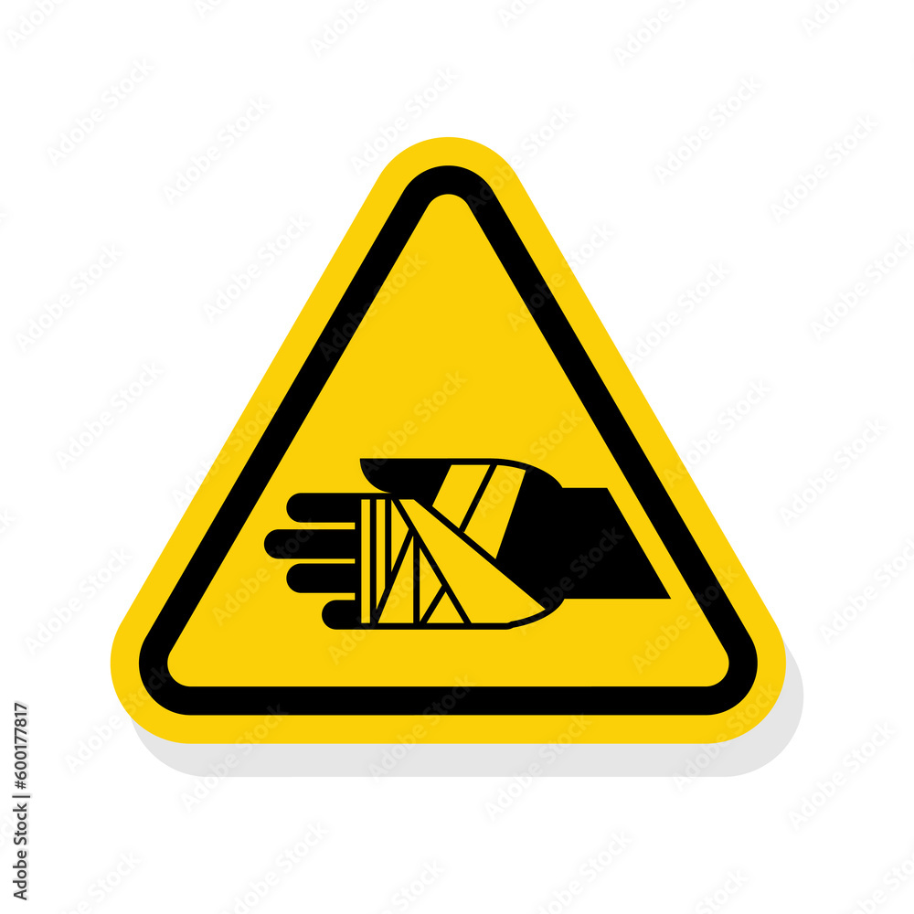 ISO Triangle Warning Sign: Chemical Burns Hazard Symbol (IS-2121) Stock ...