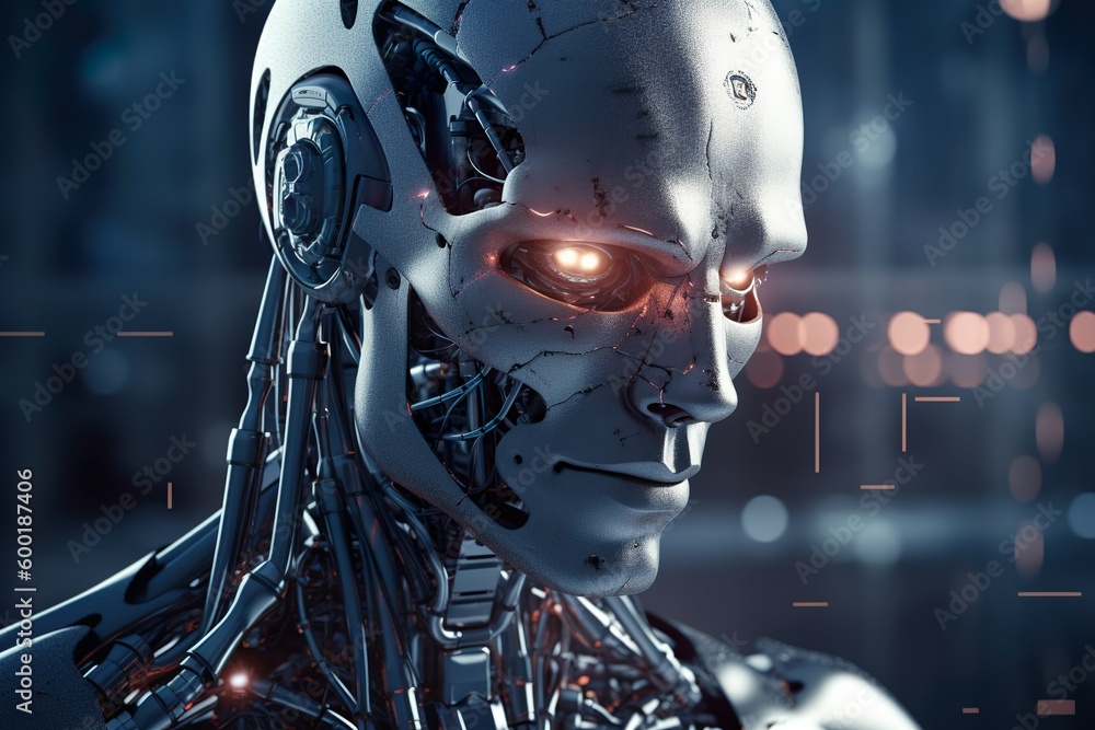 Evil AI Robot Stock Illustration | Adobe Stock