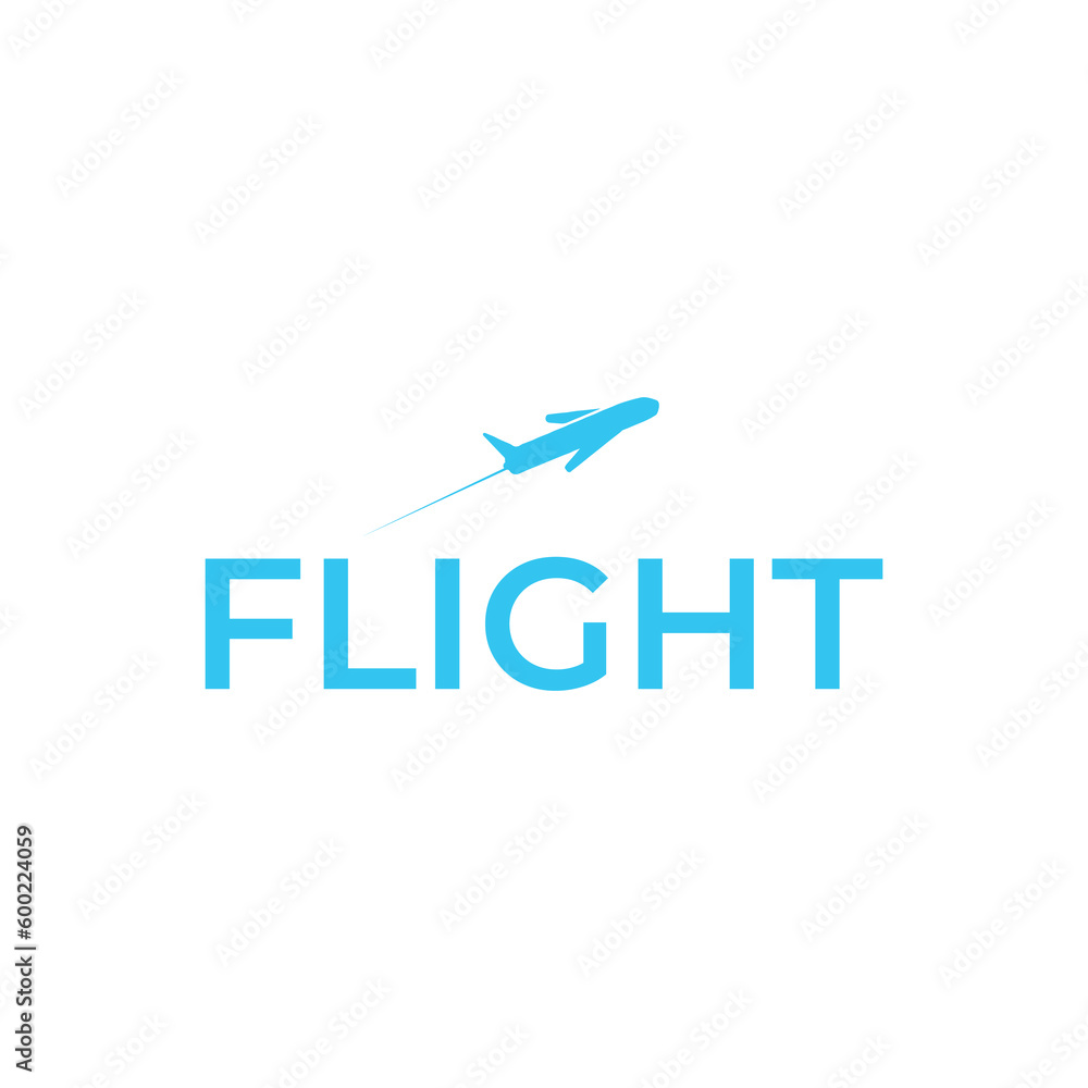 flight logo vector template blue. light logo.Travel company agency logo ...