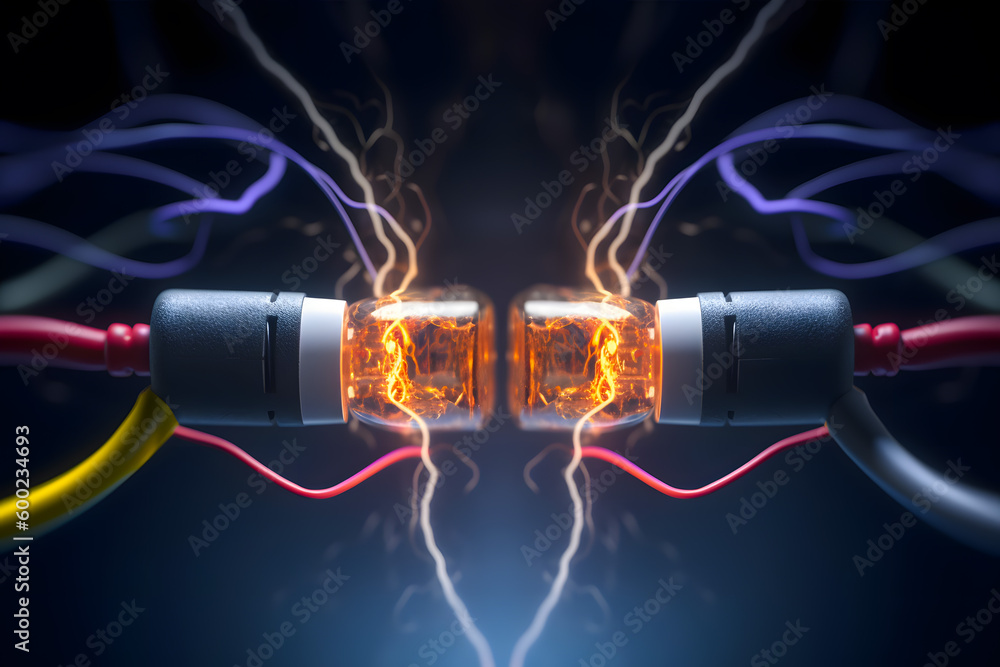 Two wires of the connector are connected to each other and an electric ...