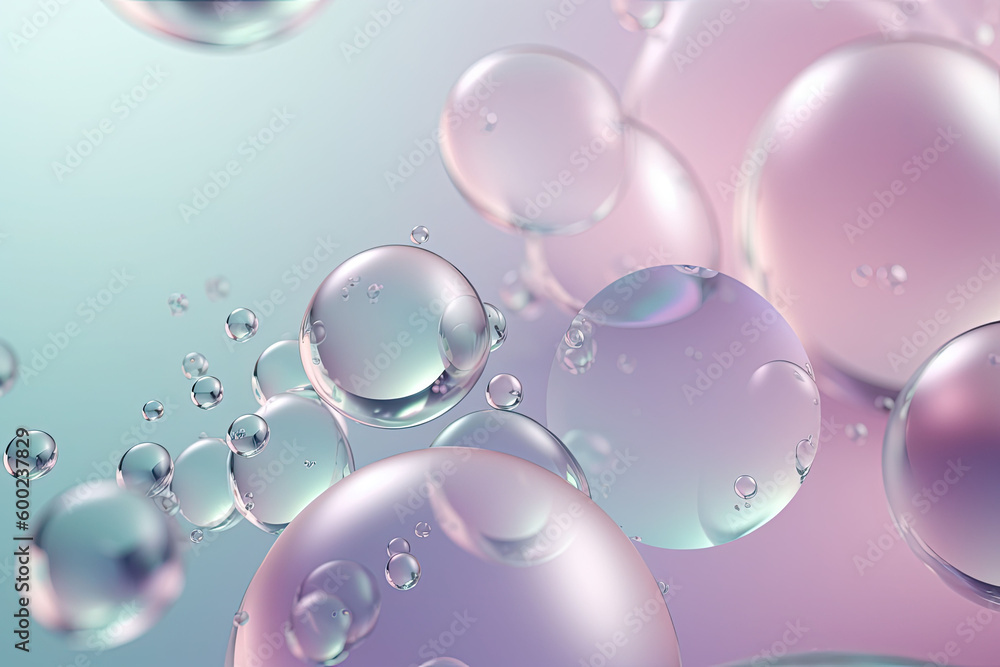 Pastel background with iridescent magical air bubbles. Wallpaper with ... Pastel background with iridescent magical air bubbles. Wallpaper with ...