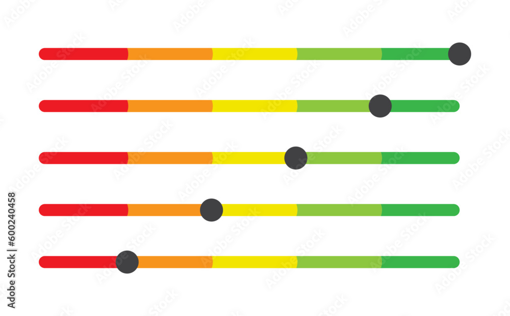 Feedback slider or level scale for rating happy neutral sad angry ...