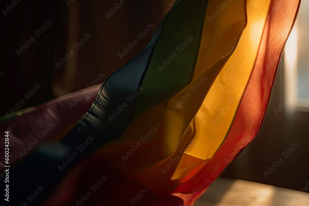 Rainbow pride flag in cinematic lighting created with Generative AI ...