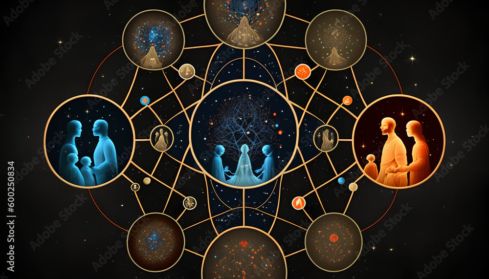 Systemic Family Constellation Illustration Stock | Adobe Stock