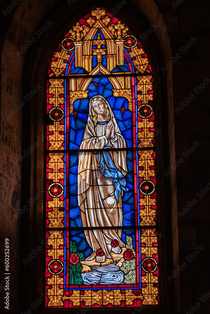Interior of Church Santa Catalina (Iglesia de Santa Catarina), Gothic ...