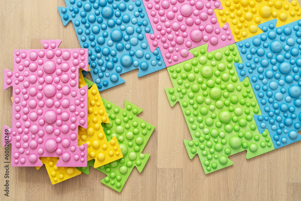 Puzzle elements of orthopedic massage mat for children flatfoot ...