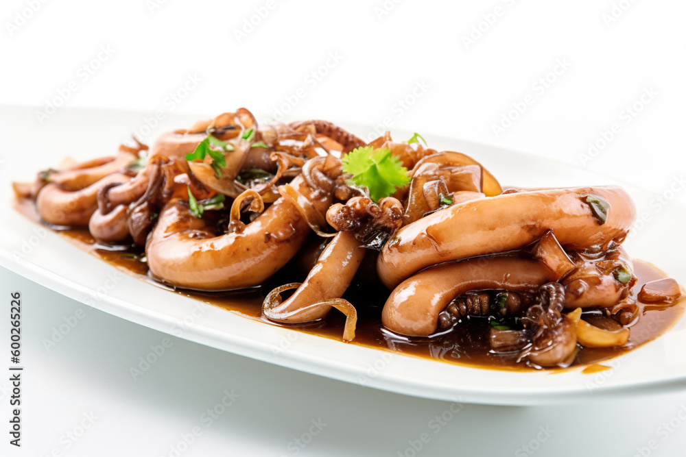 Adobong Pusit - a squid dish cooked in the classic adobo style ...