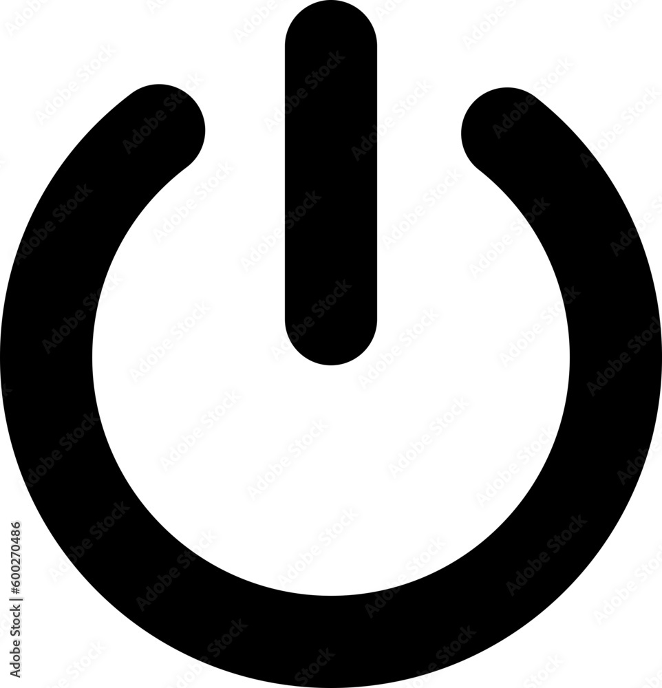 Flat power-on/power-off icons for apps and websites posters, banners ...