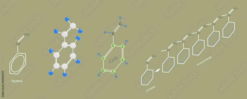 3D Isometric Flat Vector Conceptual Illustration of Polymerization ...