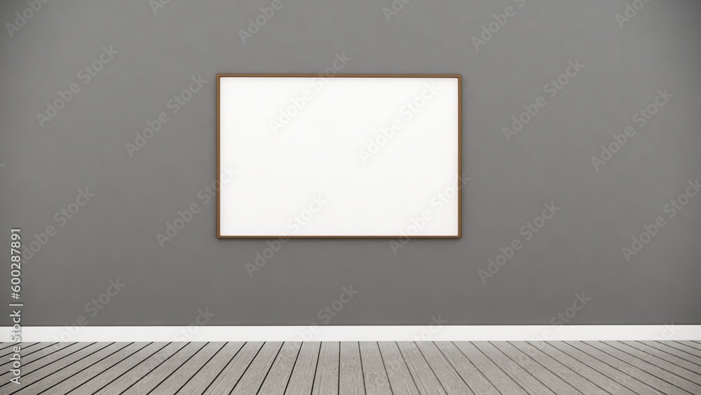 Empty room space background. With wooden floor perspektive pattern and ...