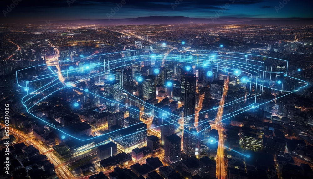 Smart City's Central Hub with Advanced Communication Networks and ...