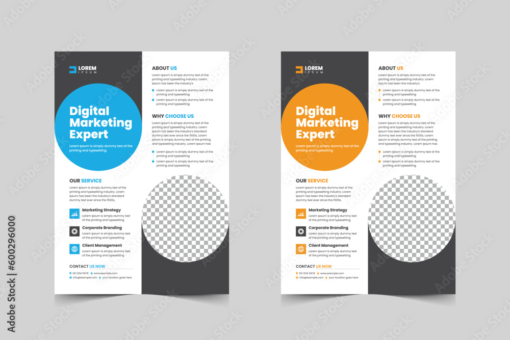 Modern flyer template design for a business proposal, pamphlet brochure ...