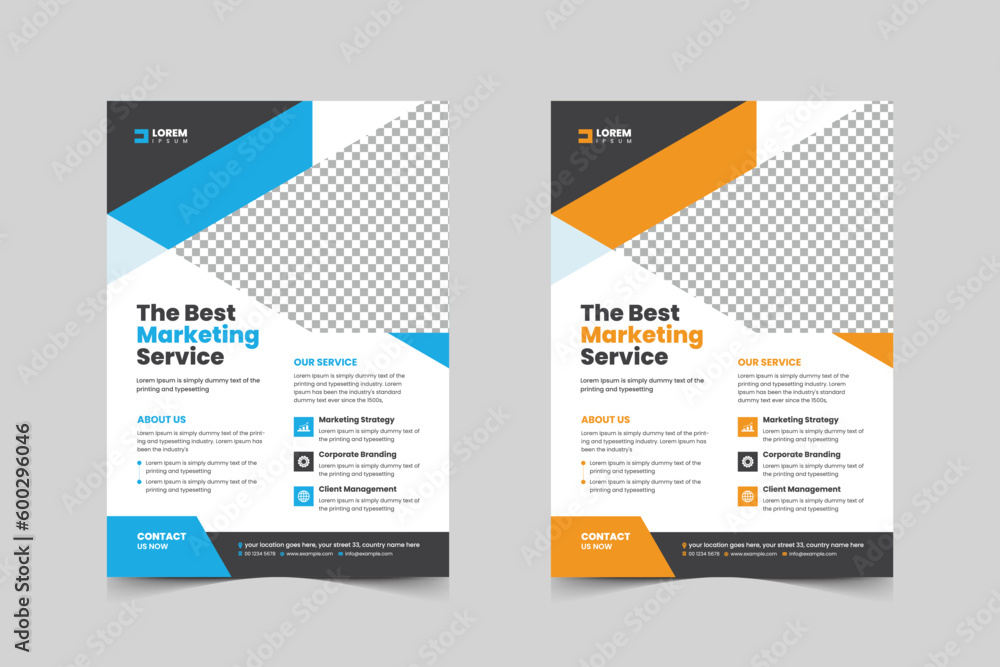 Modern flyer template design for a business proposal, pamphlet brochure ...