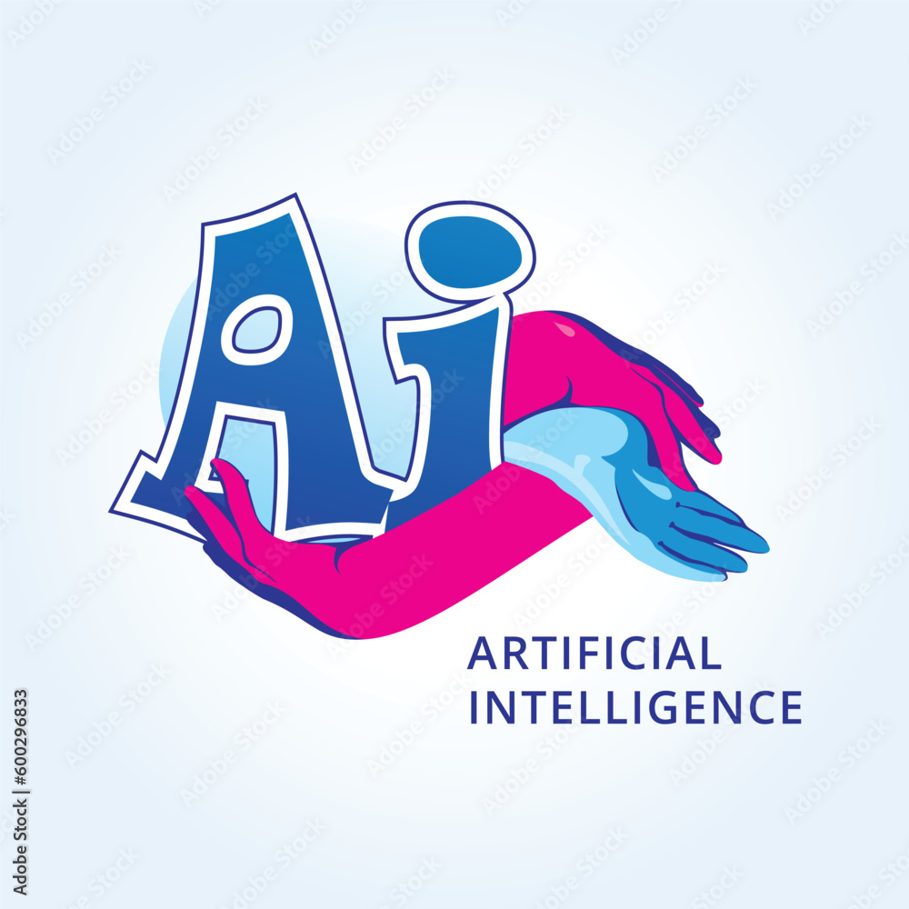 Vector logo for Artificial intelligence, AI. Font Open Sans Stock ...