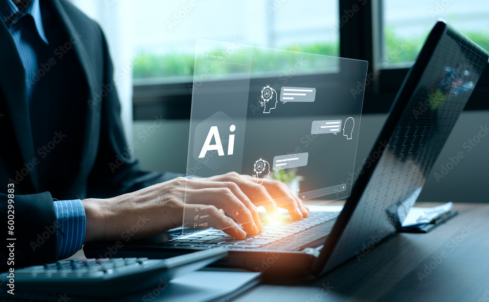 business people using artificial intelligence (AI) Automation ...