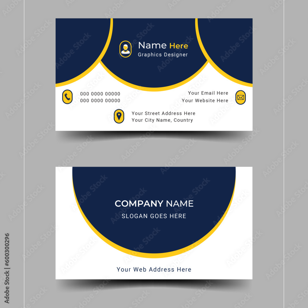 modern business card design . double sided business card design ...