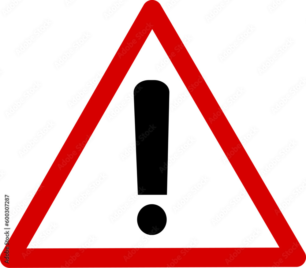 Traffic hazard sign flat icon, sign vector, colorful pictogram isolated ...