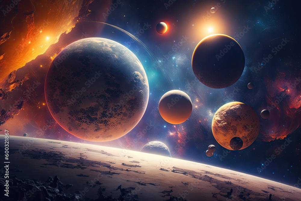 Space wallpaper banner background stunning view cosmic. Generative AI ...