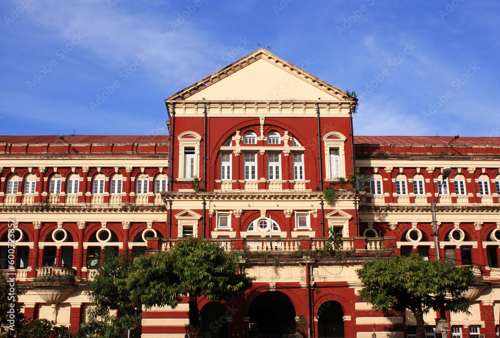 High Court building, Yangon, Myanmar (Burma). Architecture of British ...
