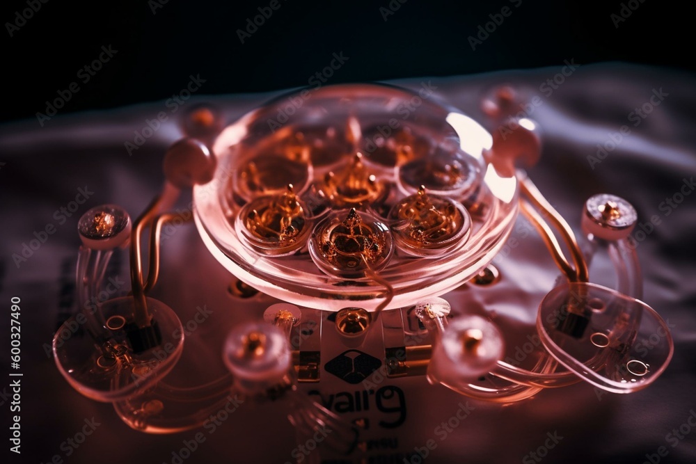 An image of a T-shaped birth control device inside a uterus. Generative ...