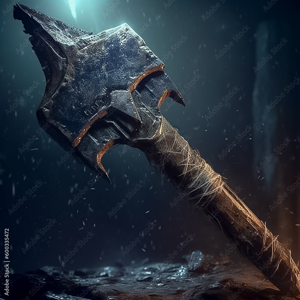 Alien axe weapon Axe, science fiction In the style star wars AI ...