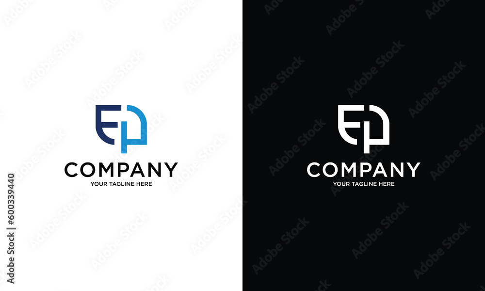 EP letter logo design on luxury background. EP Initial monogram letter ...