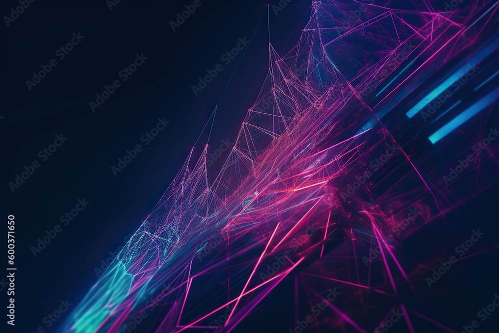 Purple and blue wallpaper with a gradient of light future technology ...