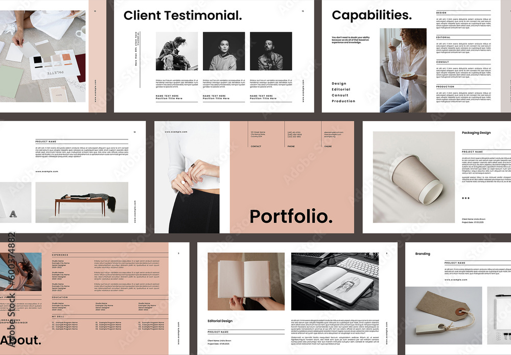 Portfolio Presentation Template Stock Template | Adobe Stock