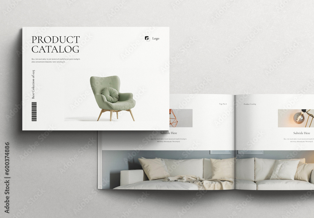 Product Catalog Template Landscape Stock Template | Adobe Stock
