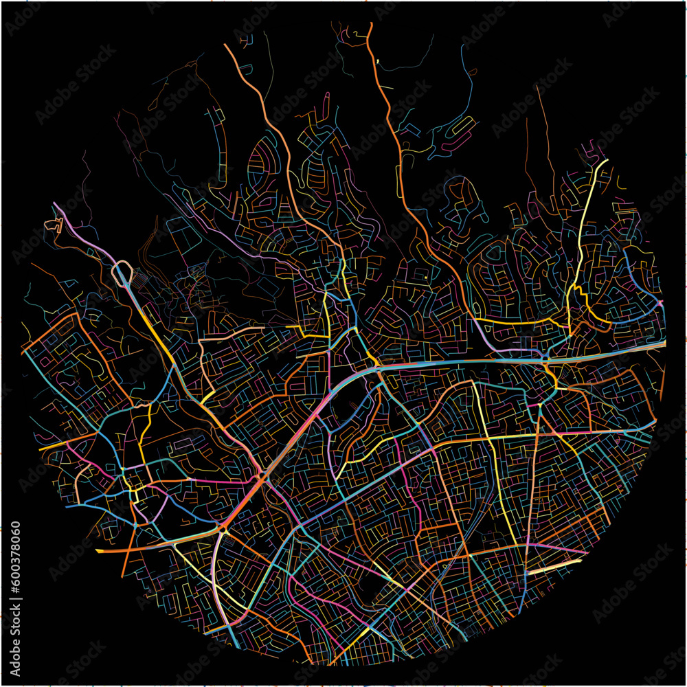 Colorful Map of Limassol, Limassol with all major and minor roads ...