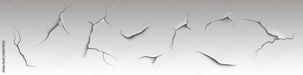 Isolated crack paint texture effect on transparent background. 3d ...