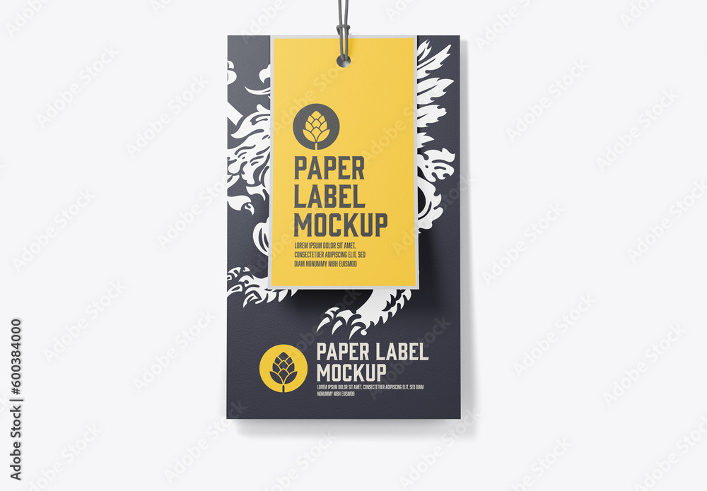 Paper Tag Mockup Stock Template | Adobe Stock