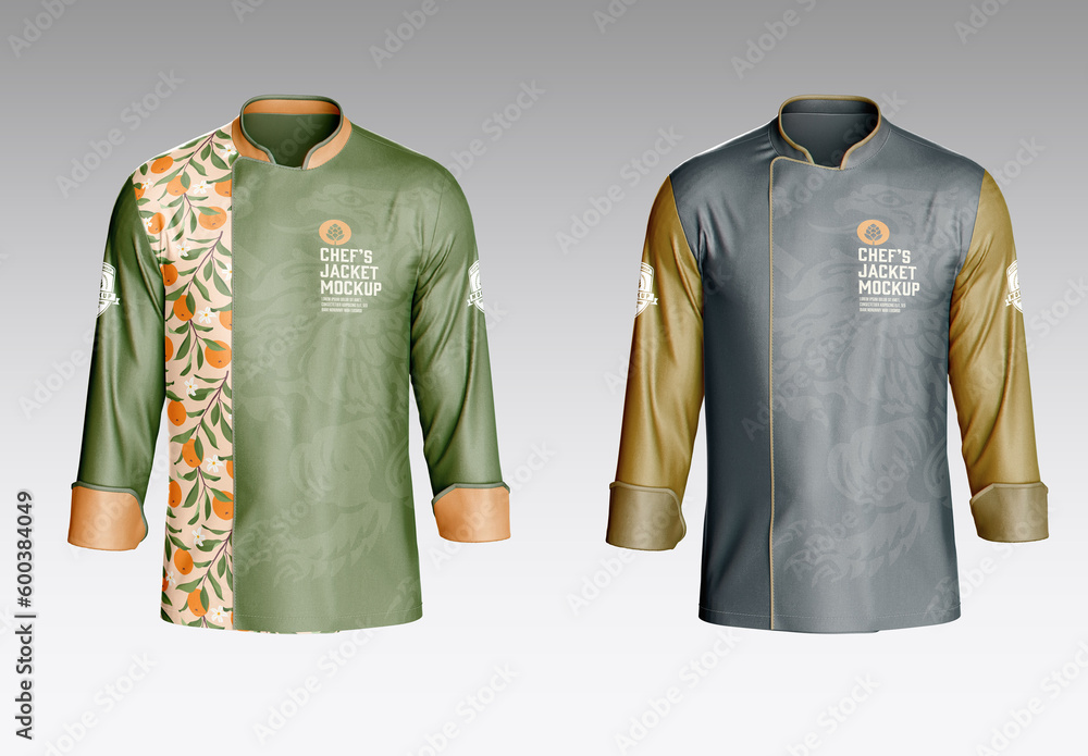 Men's Chef's Jacket Mockup Stock Template | Adobe Stock