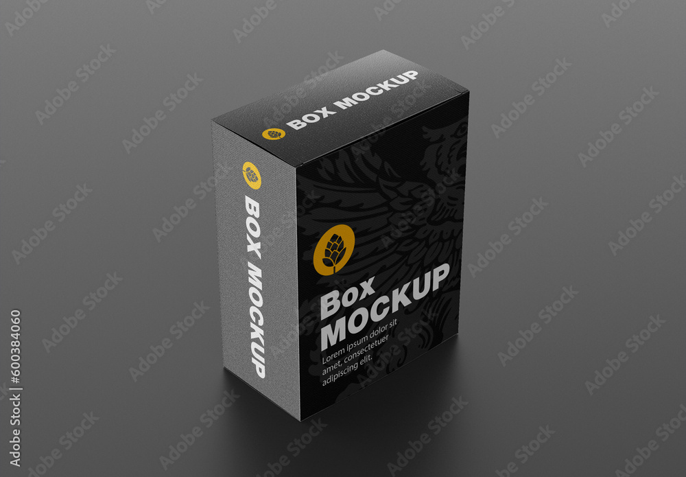 Cardboard Box Mockup Stock Template | Adobe Stock