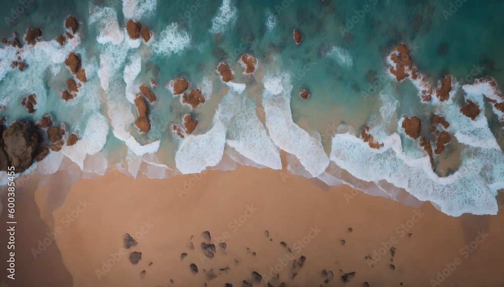 Ocean waves on the beach as a background. Beautiful natural summer ...