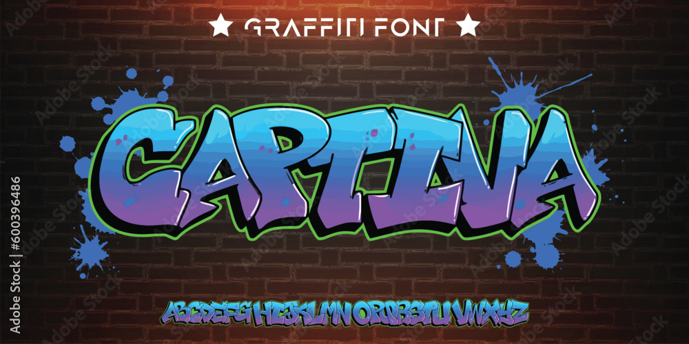 CAPTIVA Graffiti font text style effect - Graffiti text style theme ...