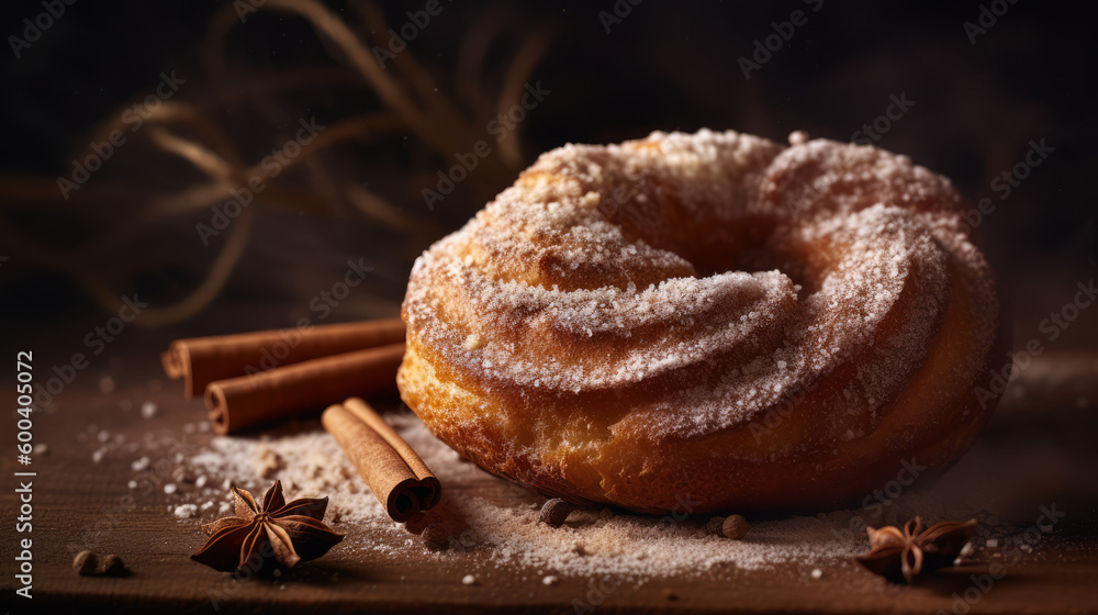 Shakoy - Filipino twisted doughnut with cinnamon and sugar. Generative ...