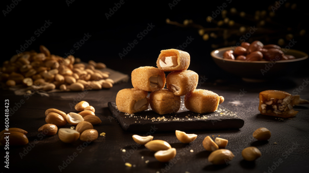 Kaki no tane - sweet and crunchy snack made from toasted mochi and ...