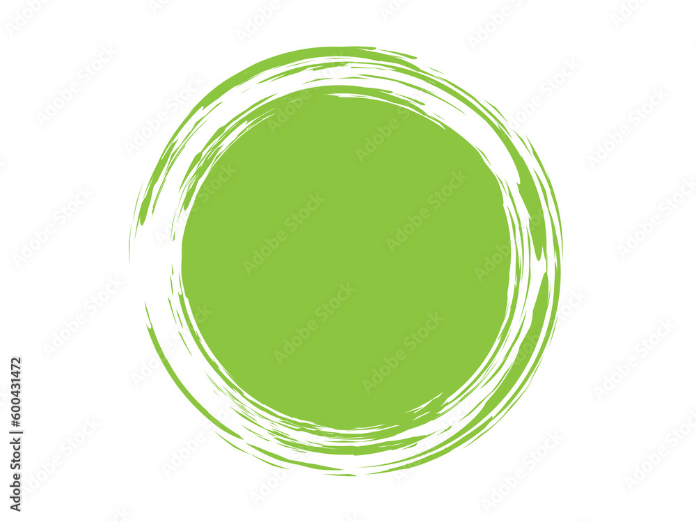 Grunge circle made of green paint.Stamp made of green paint. Stock ...