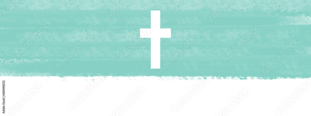cross on blue background, Watercolor vector Easter cross clipart ...