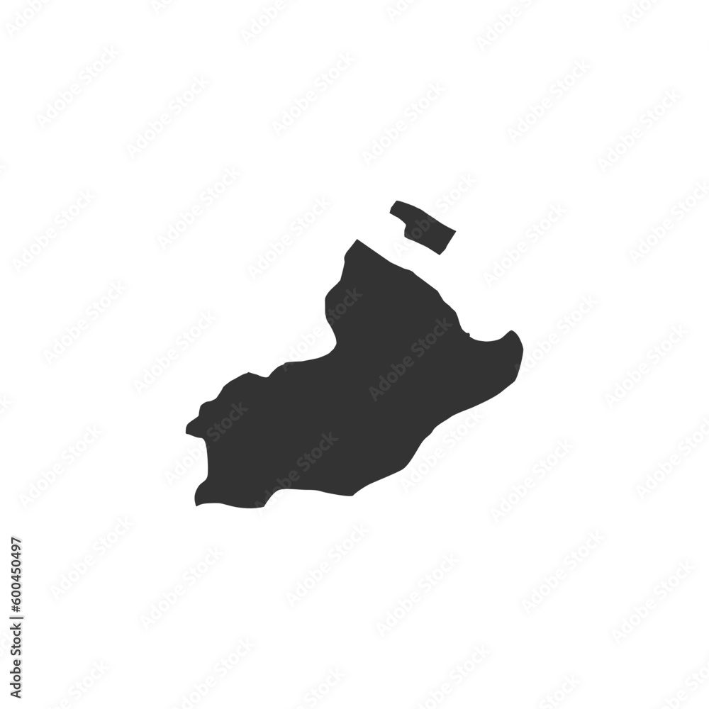 Map of Geneva canton. Silhouette map of Geneva canton of Switzerland ...