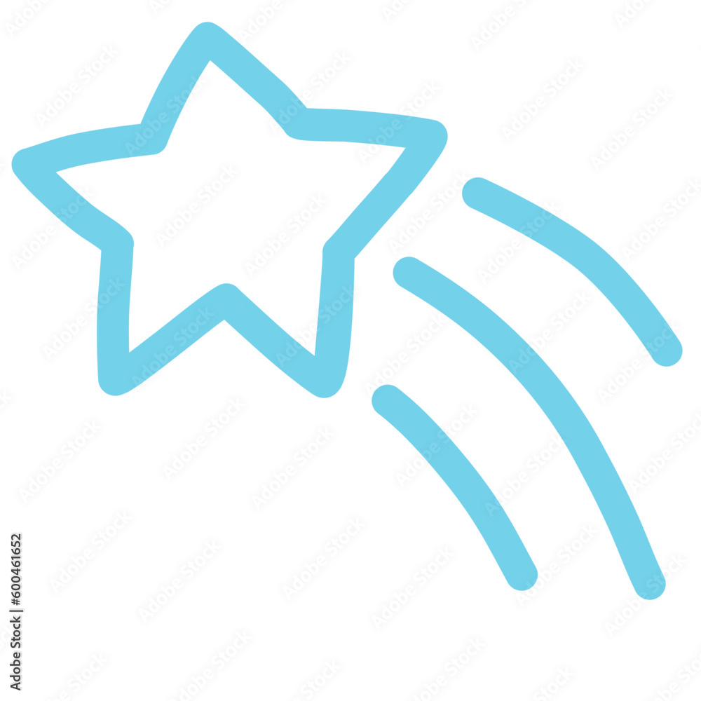 Stars flat line icons . Starry night, falling star, firework, twinkle ...