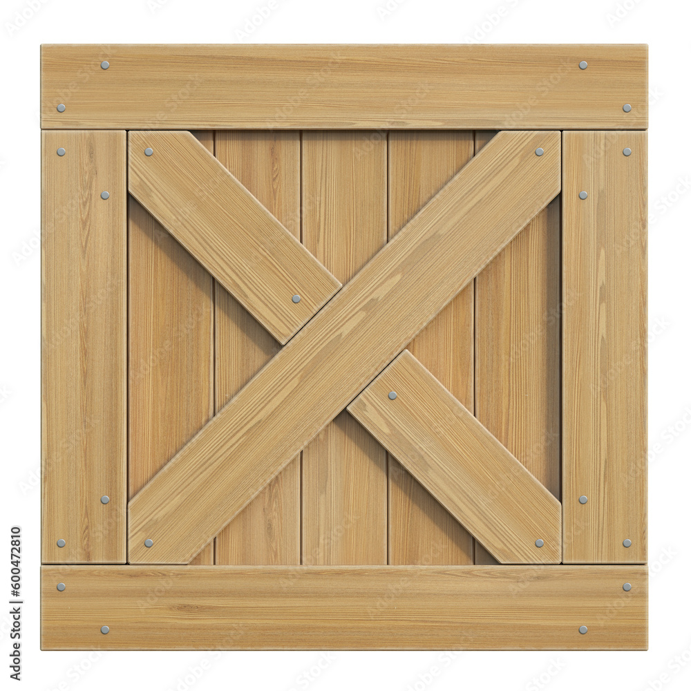Wooden crate front view, cargo box texture 3d rendering Stock ...