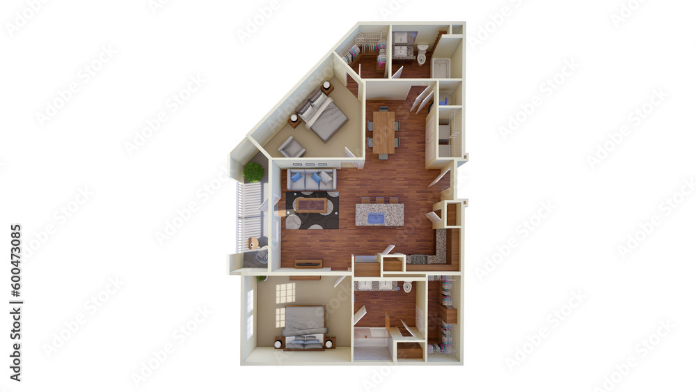 floor plan, 3D floor plan, architecture, interior design, interior ...