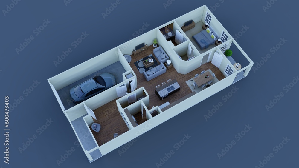 floor plan, 3D floor plan, architecture, interior design, interior ...