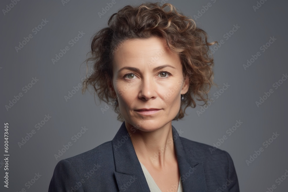 Medium shot portrait photography of a pleased woman in her 40s wearing ...